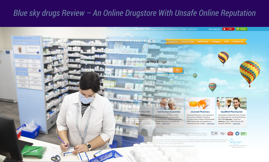 Blue Sky Drugs Review – An Online Drugstore With Unsafe Online Reputation