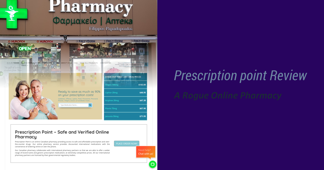 Prescription Point Review – A Rogue Online Pharmacy